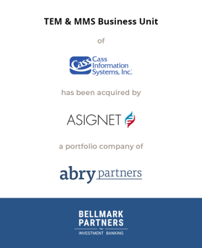 Recent Transaction: TEM & MMS Business Unit of Cass Information Systems ...